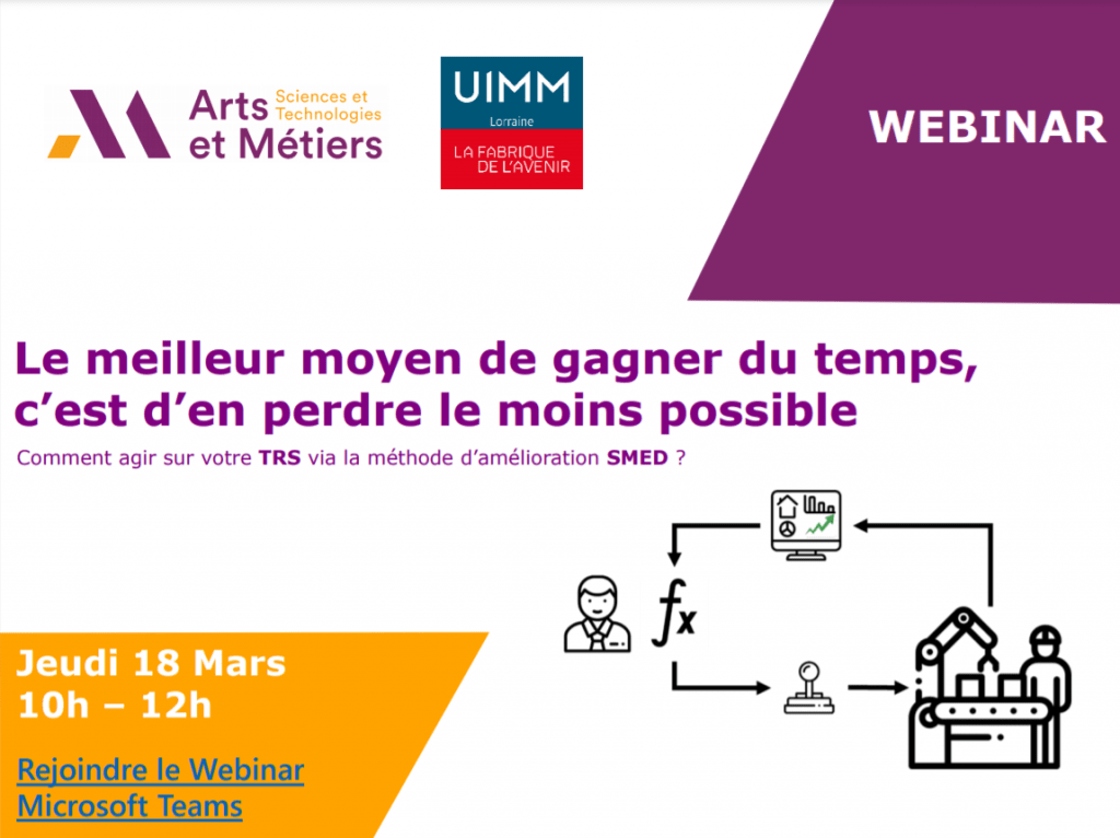 Gagner du temps en production : agissez sur votre TRS ! - UIMM Lorraine Gagner du temps en production : agissez sur votre TRS ! - UIMM Lorraine